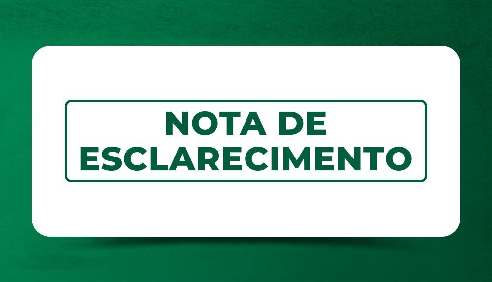 NOTA DE ESCLARECIMENTO - Prefeitura Novo Gama